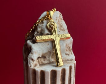 Medieval Gold Cross Pendant - Etsy