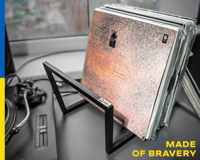 Vinyl Record Holder // Smart Edges Display // Black Metal - Etsy