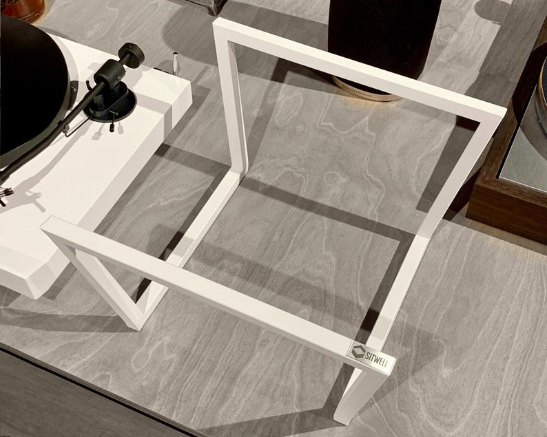 Vinyl Record Storage // Smart Edges Lp Stand // White Metal - Etsy