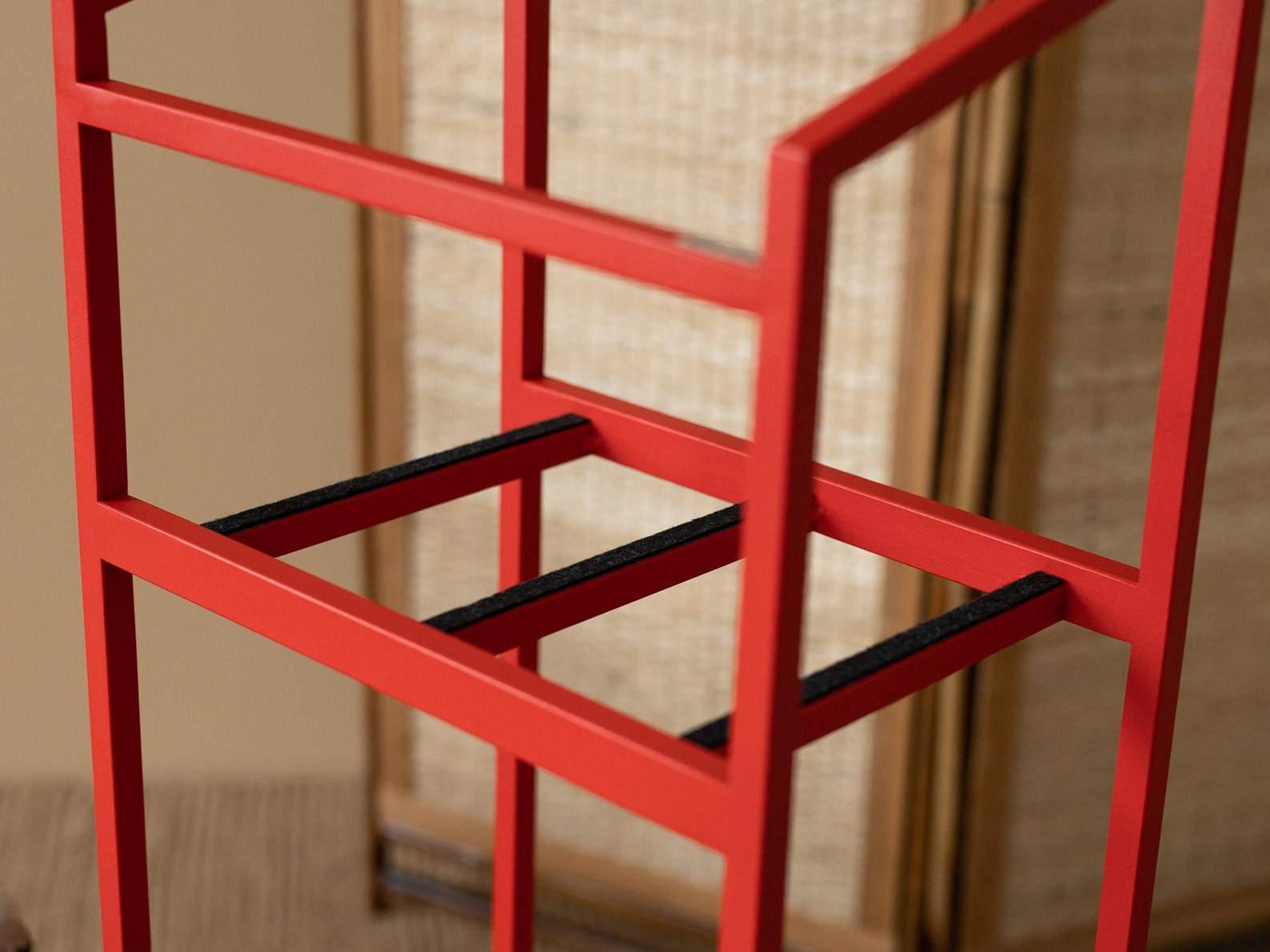 Vinyl Holder Tower // Holds up to 100 LP // Red Metal Rack - Etsy