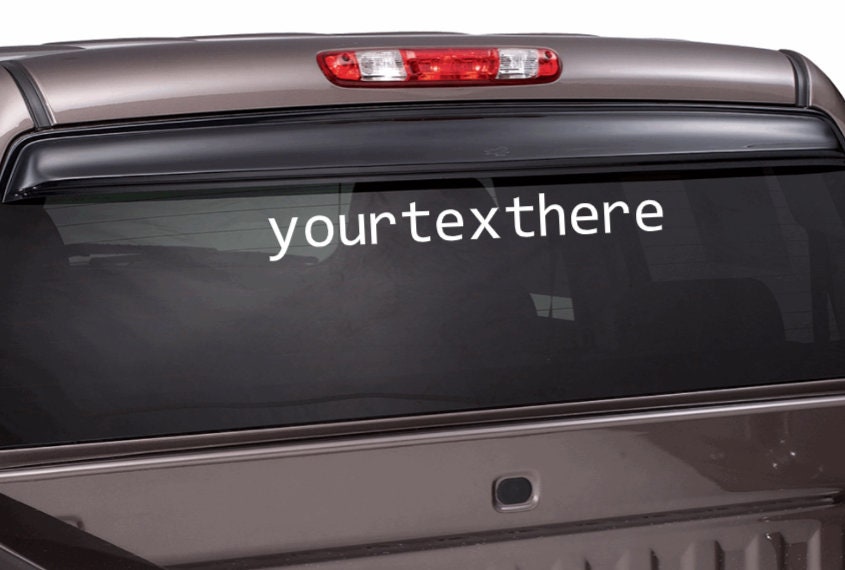 Custom Text Decal - Etsy