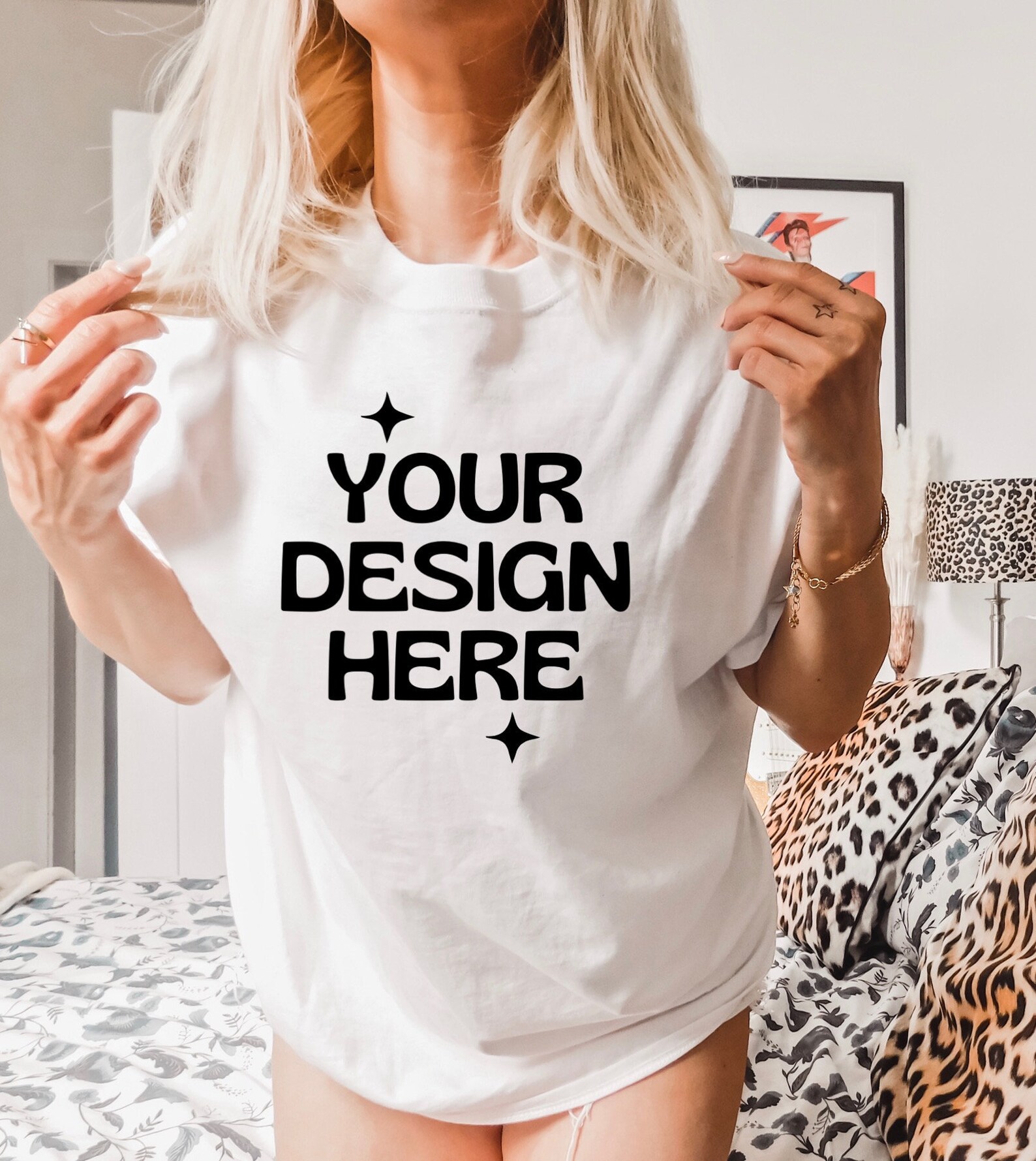 White Gildan 5000 Mockup White Unisex T Shirt Mockup T Shirt Etsy