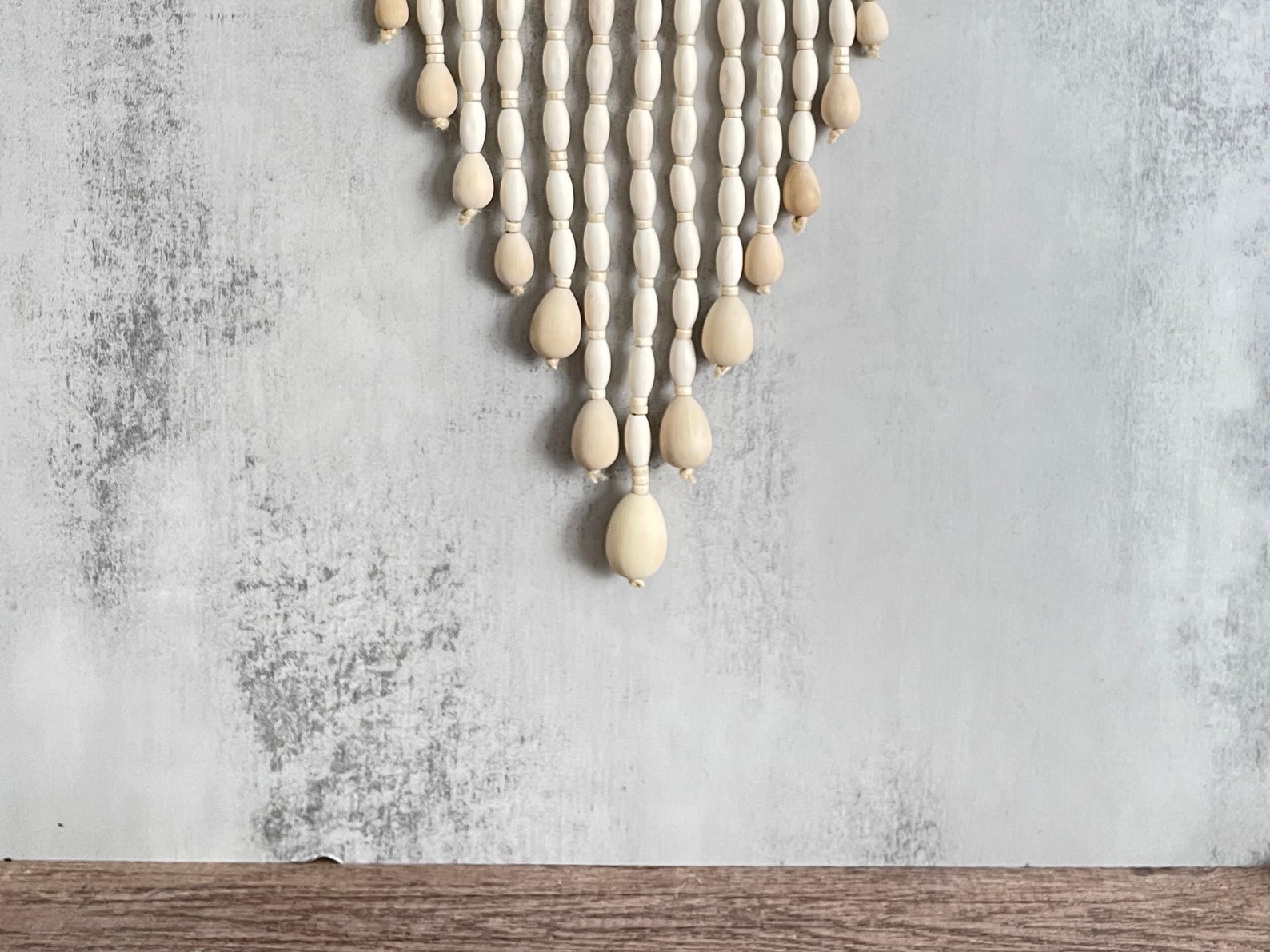 Natural Beaded Tapestry Wood Wall Decor - Etsy