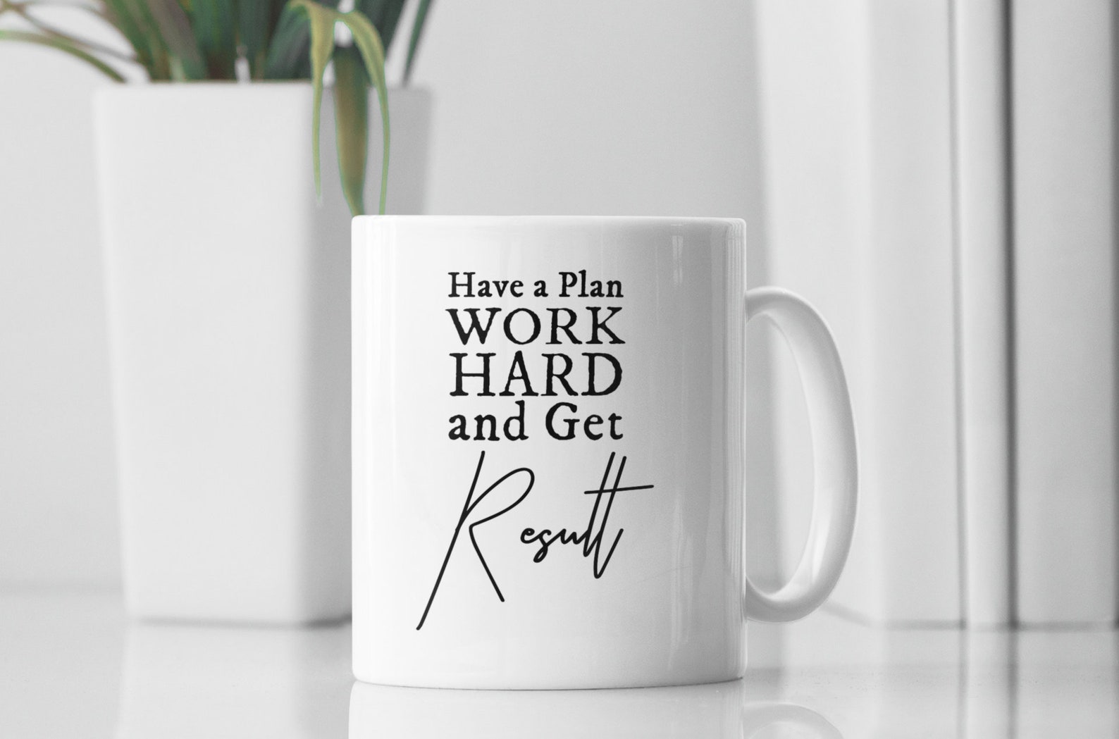 Motivational Mug With Positive Quote Work Hard Mug For Etsy