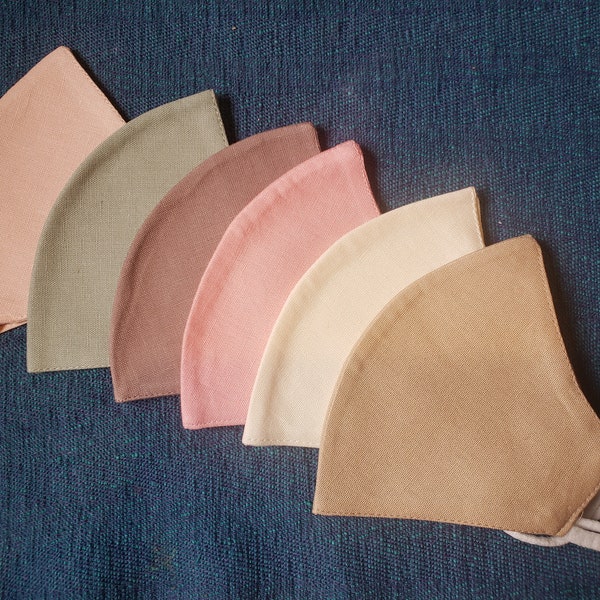 Linen Face Mask - Etsy