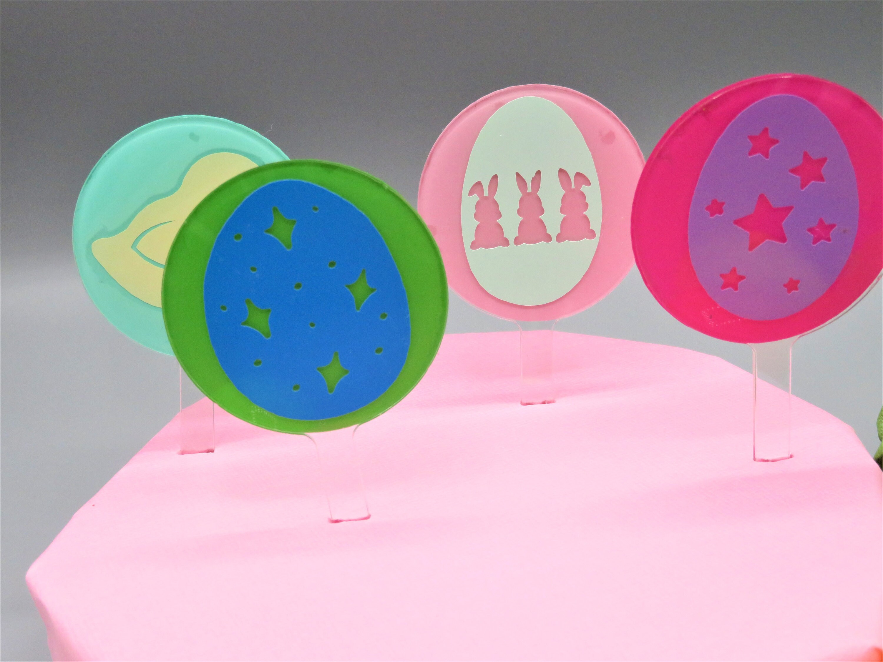 Cupcake Toppers, Small Cake Toppers, Easter Cake Toppers, Handmake Cake ...