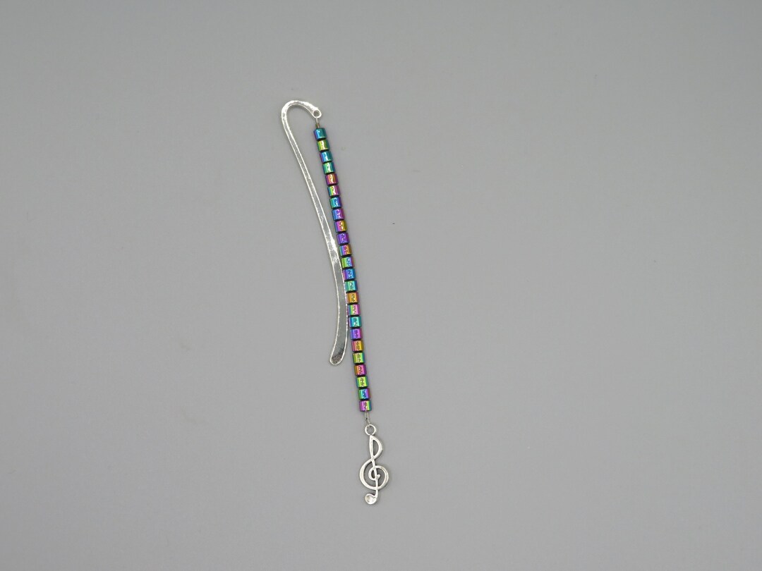 Bookmark, Music Note Bookmark, Colorful Bookmark, Gift, Silver Bookmark ...