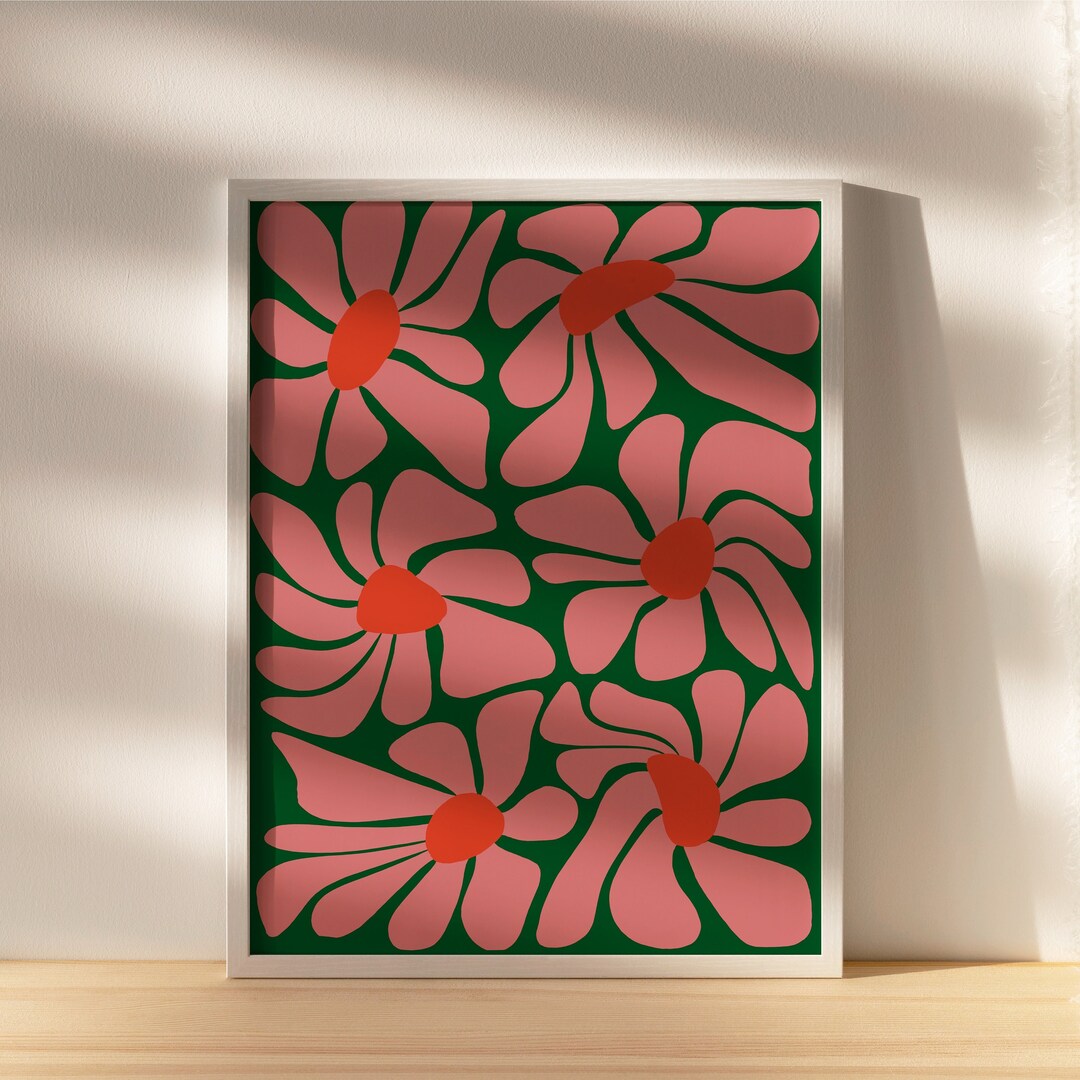 Tropical Boho Flower Poster | PRINTABLE Wall Art | Funky, Plant Lover ...