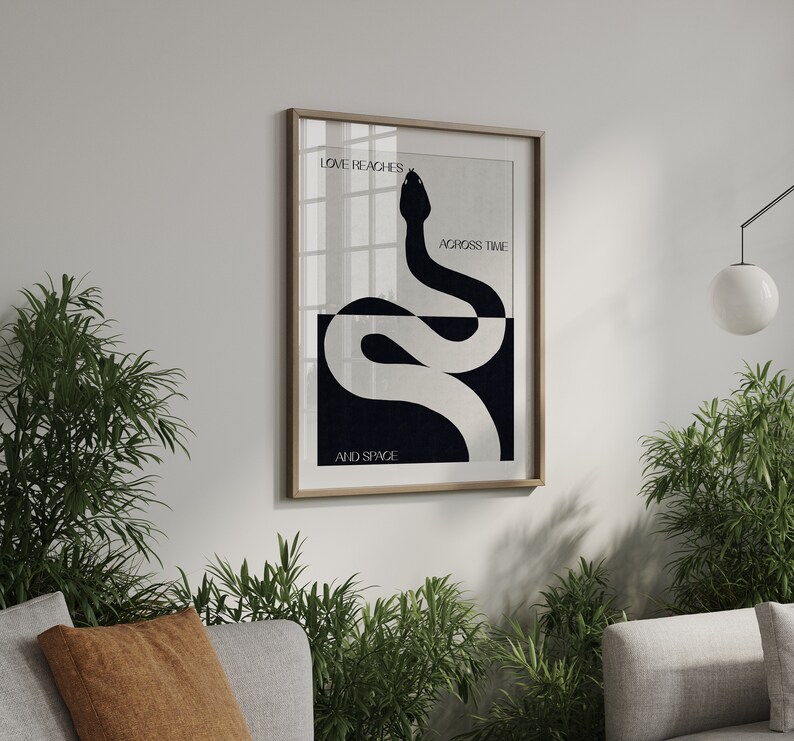 Black and White 'love Reaches Across Time and Space' - Etsy