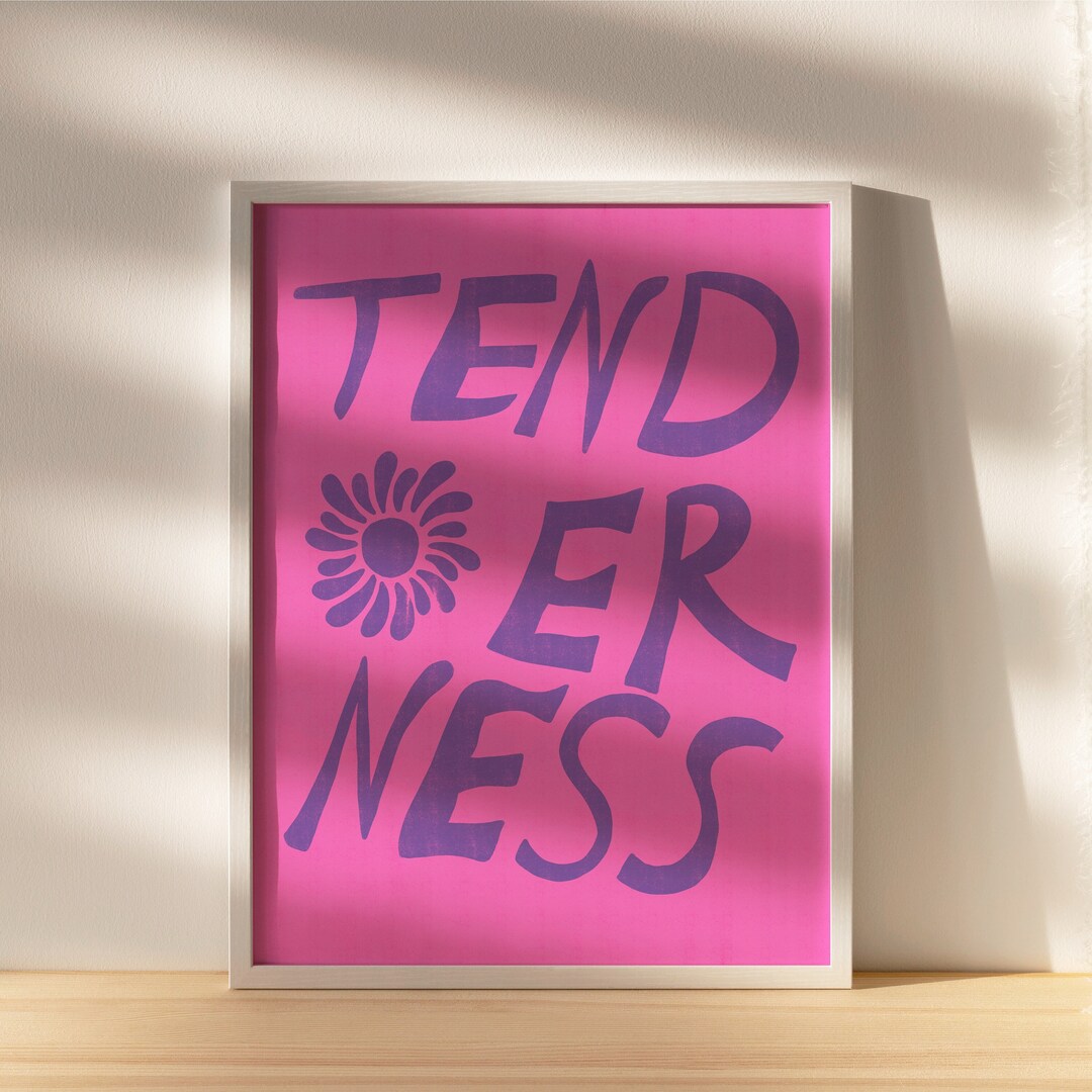 Pastel 'tenderness' Typography Poster | PRINTABLE Digital Wall Art ...