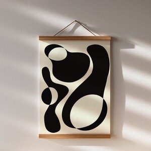 Black and White Abstract 'funky Shapes' Poster | PRINTABLE Wall Art ...