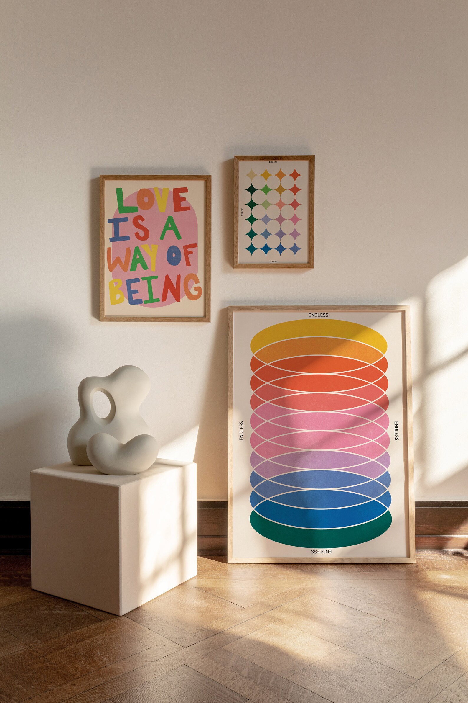 Rainbow Geometric 'endless' Poster PRINTABLE - Etsy