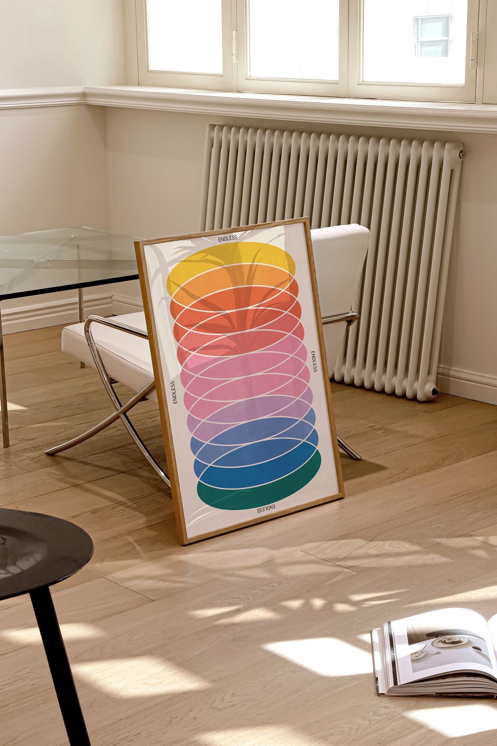 Rainbow Geometric 'endless' Poster PRINTABLE - Etsy