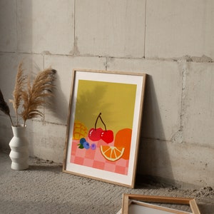 Fruit Bundle Kitchen Poster | PRINTABLE Digital Art Print | Retro ...