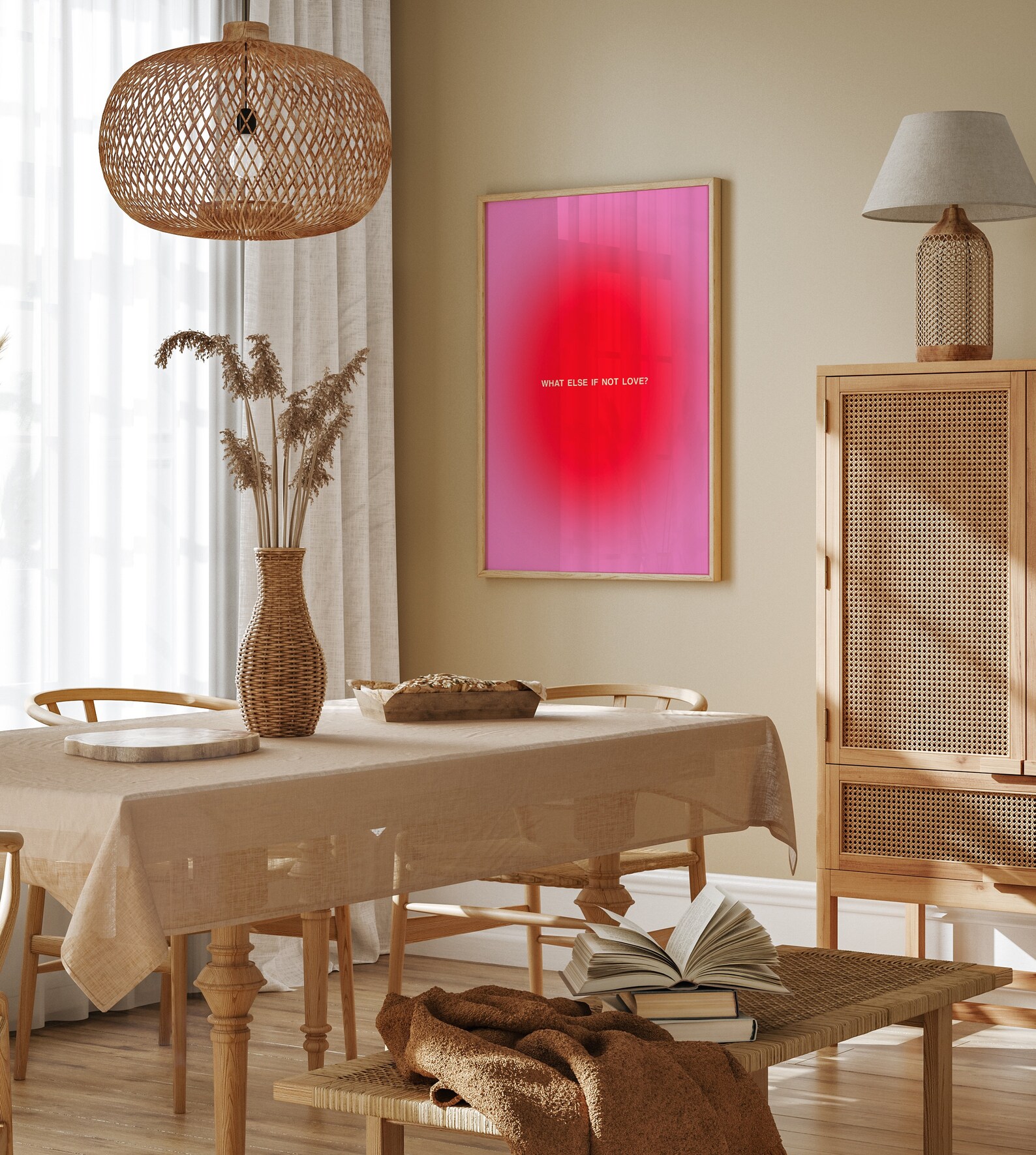 Pink and Red Aura Poster Sensory Art Print Bedroom Wall - Etsy