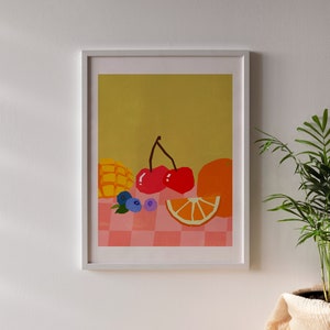 Fruit Bundle Kitchen Poster | PRINTABLE Digital Art Print | Retro ...