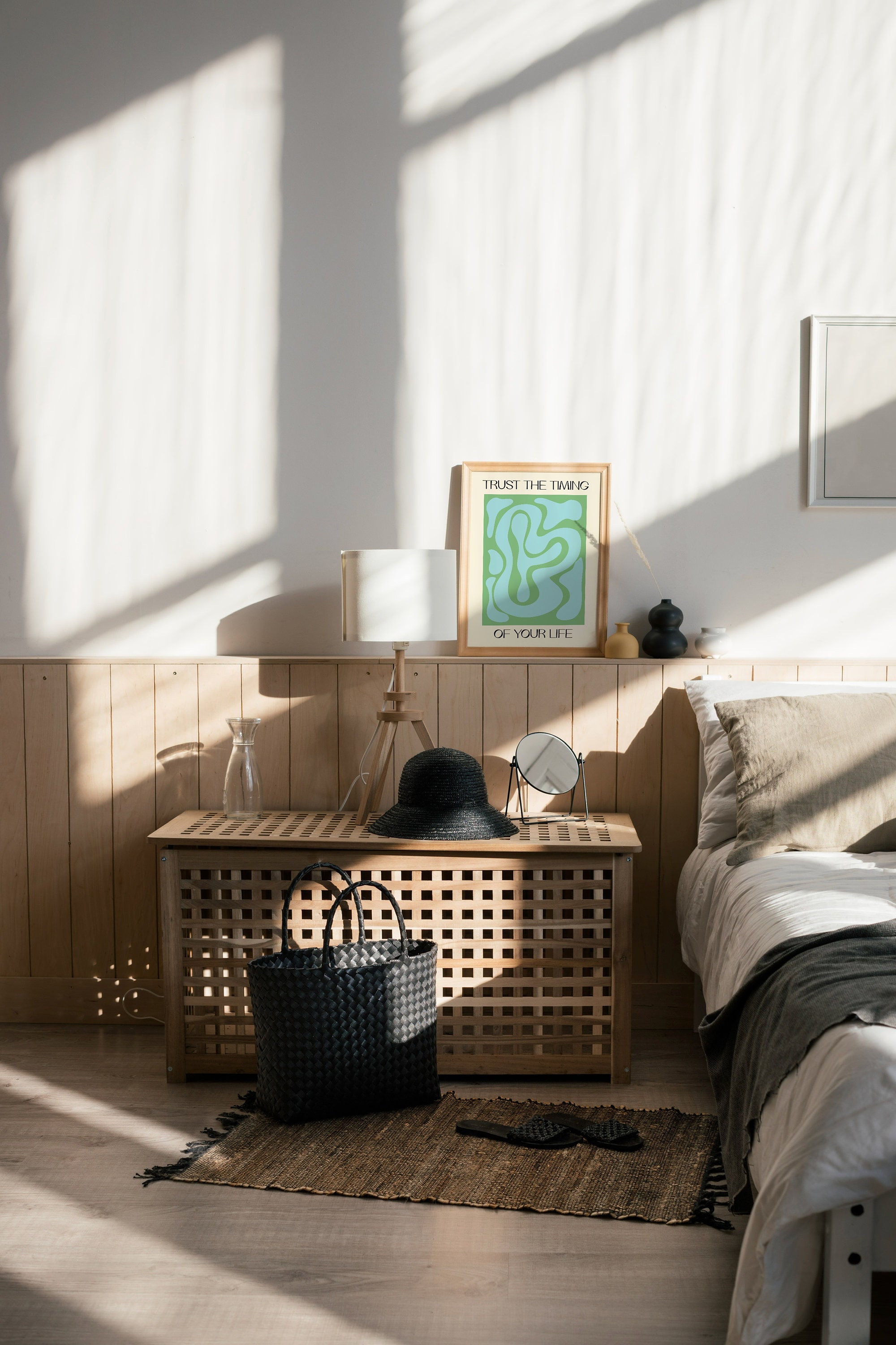 Wavy Shapes 'trust the Timing' Poster PRINTABLE - Etsy