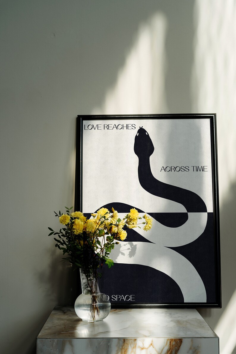 Black and White 'love Reaches Across Time and Space' - Etsy