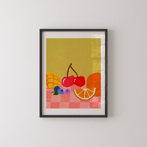 Fruit Bundle Kitchen Poster | PRINTABLE Digital Art Print | Retro ...