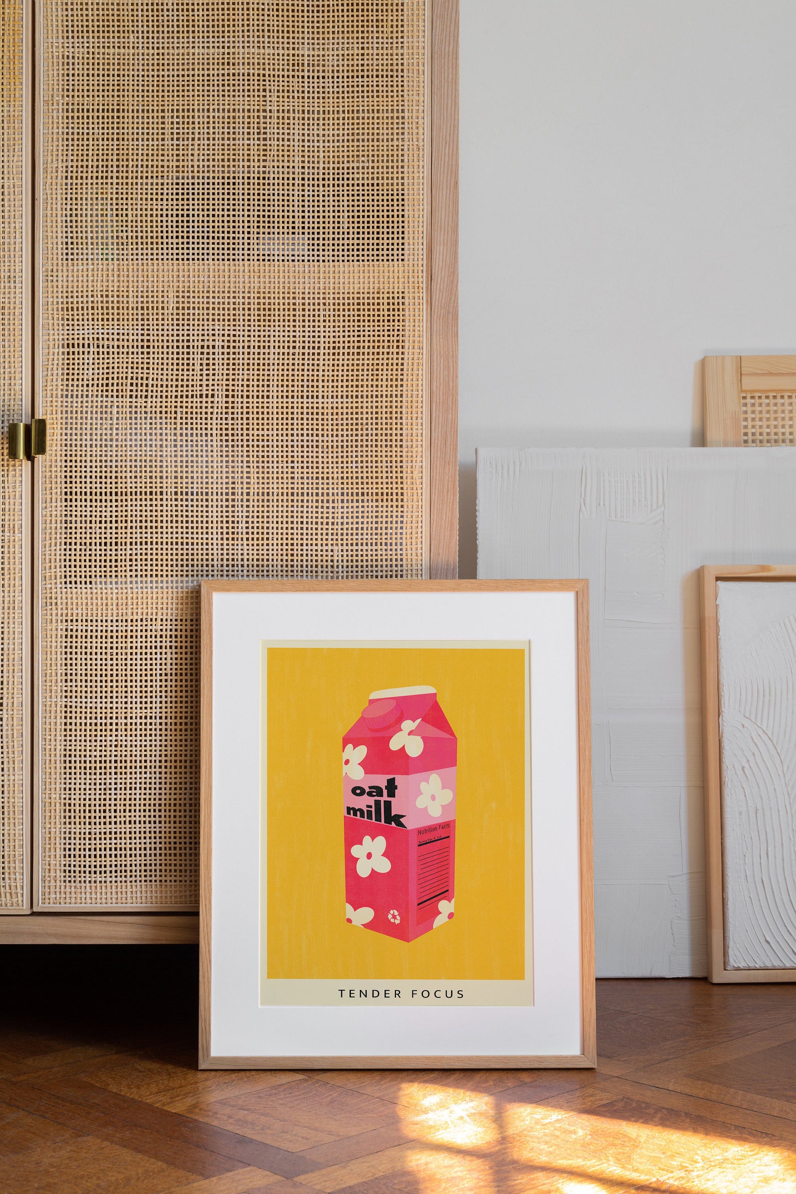 Plant Based Milk Poster PRINTABLE Oat Milk Wall Art Pink - Etsy