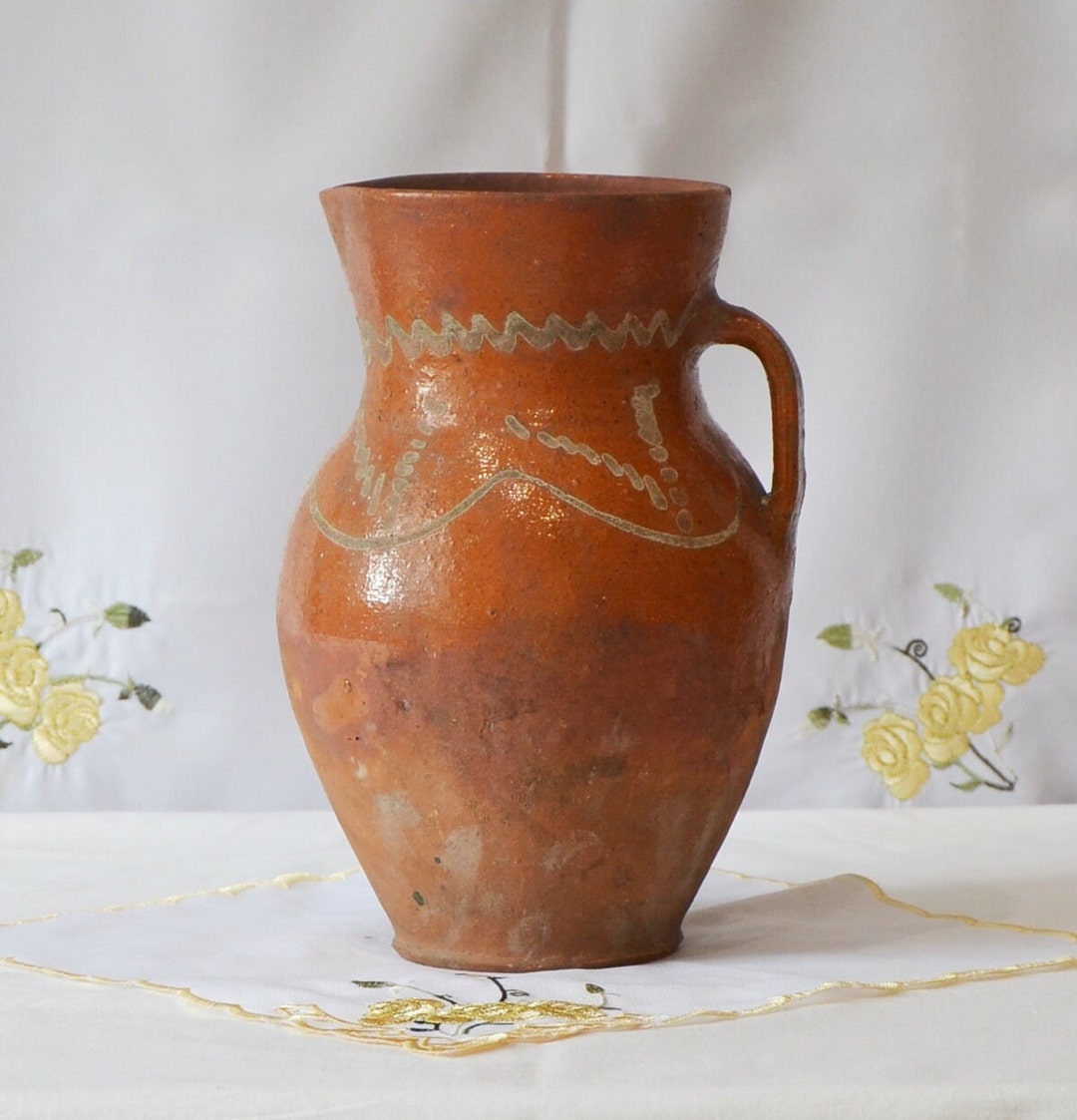 Big Old Orange Pot. Wabi Sabi Pottery Rustic Decor - Etsy