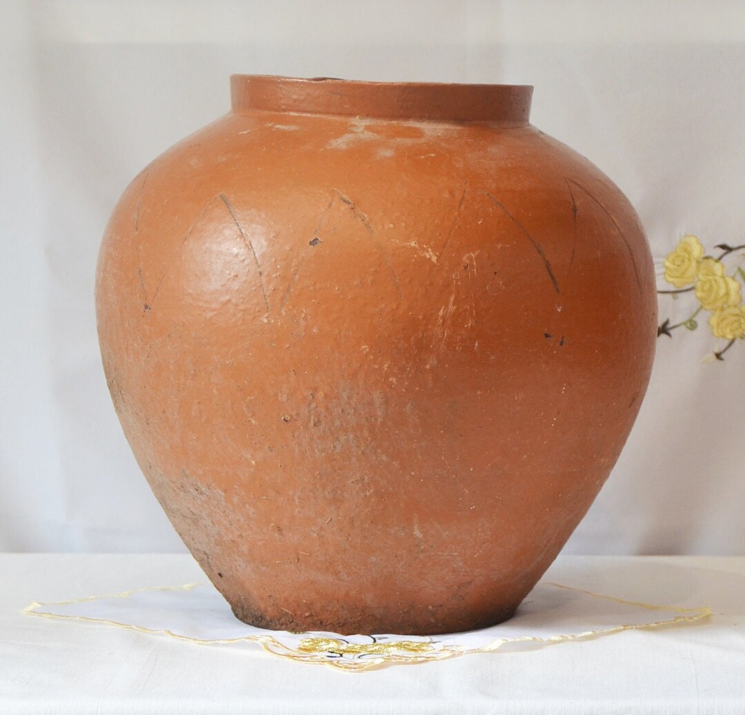 Very Large Terracotta Indoor Planter. Wabi Sabi Pottery Vase. Large ...