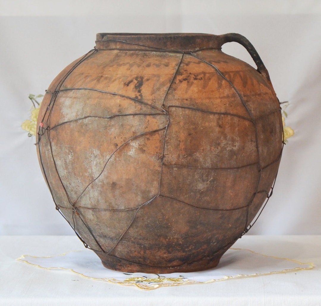 Very Large Terracotta Indoor Planter. Wabi Sabi Pottery Vase. Large ...