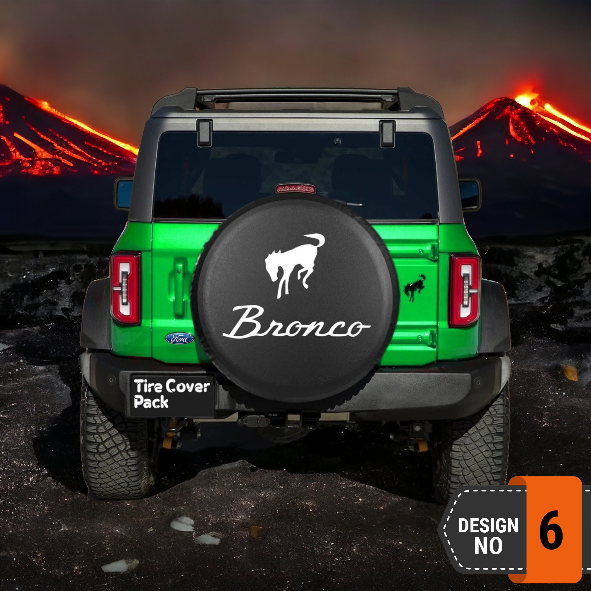 Ford Bronco Spare Tire Cover, PVC Wheel Cover, Soft Tyre Cover, UV ...