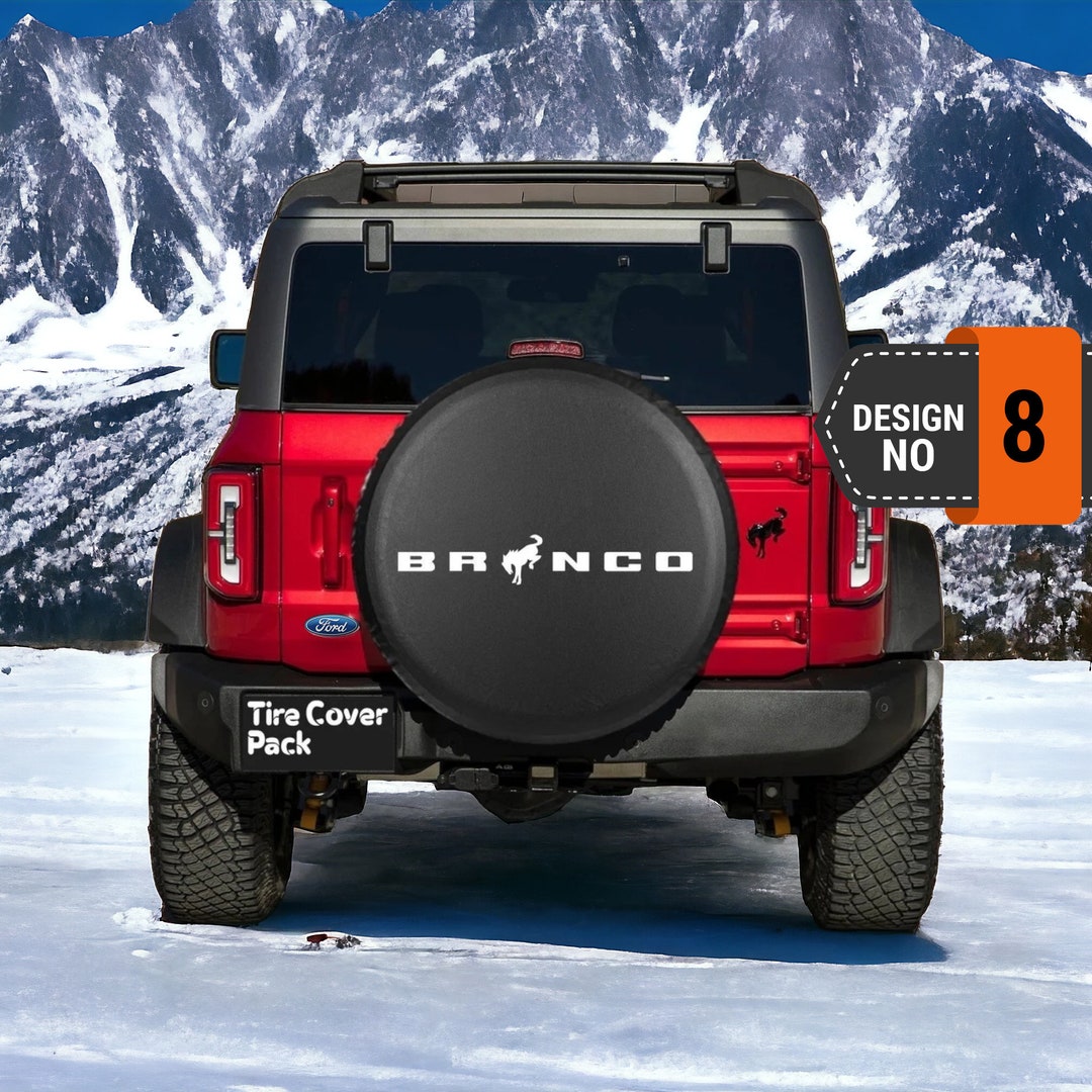Ford Bronco Spare Tire Cover, PVC Wheel Cover, Soft Tyre Cover, UV ...