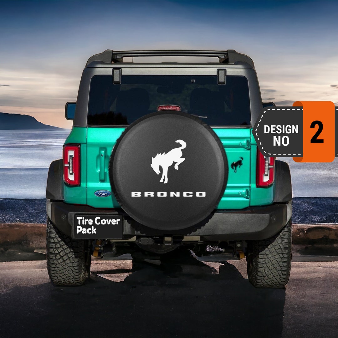 Ford Bronco Spare Tire Cover, PVC Wheel Cover, Soft Tyre Cover, UV ...