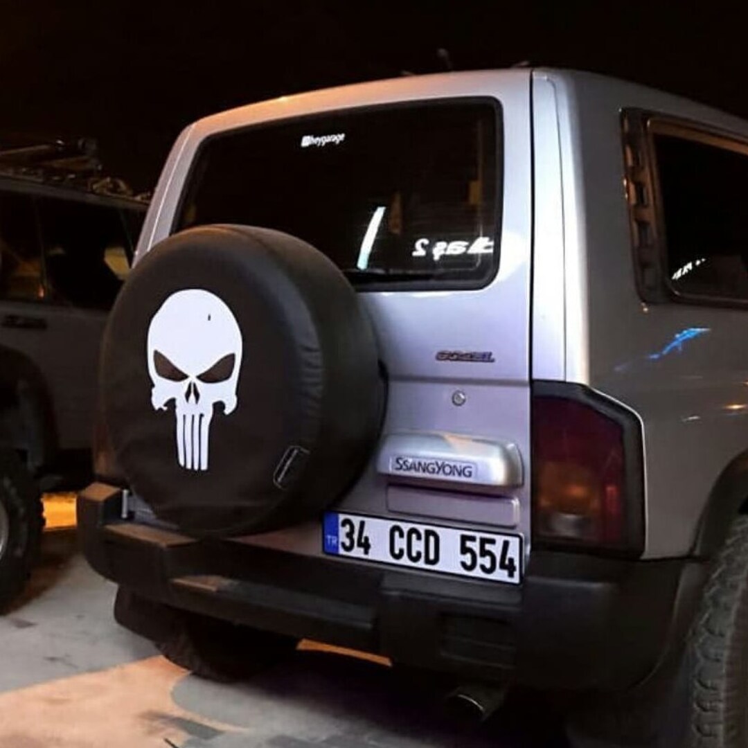 Skull Spare Tire Cover, PVC Wheel Cover, Soft Tyre Cover, UV Protection ...