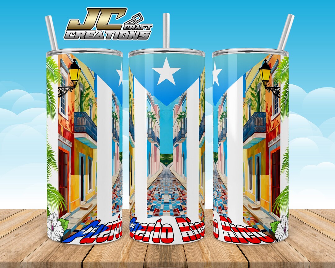 Tumbler 20oz Puerto Rico, Calles Boricua, SJ Puerto Rico Designs ...