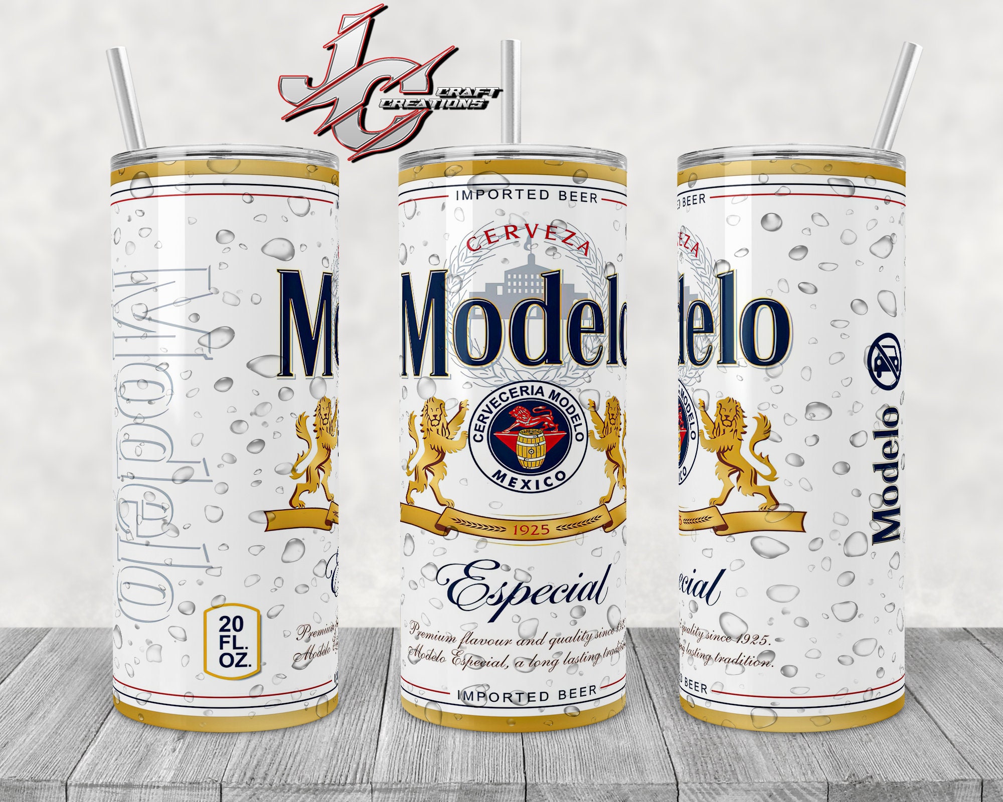 Tumbler Skinny 15oz 20oz Modelo Beer Design Template for | Etsy