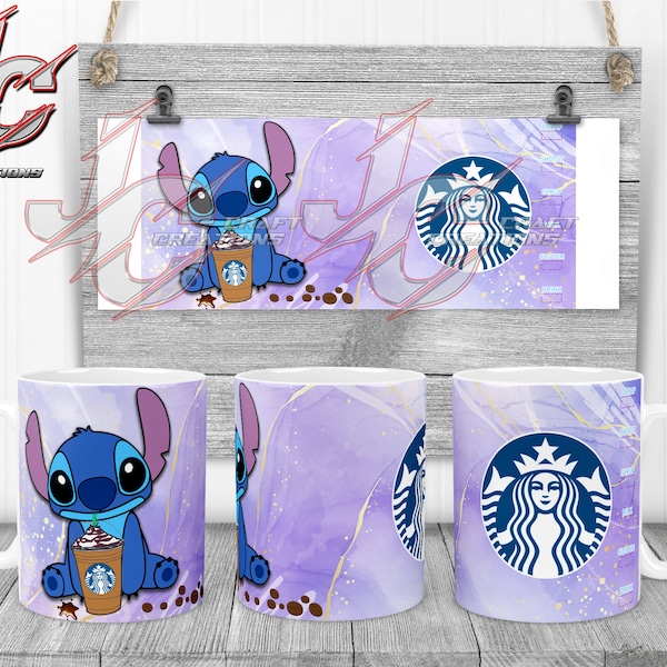 Stitch Coffee Mug Png - Etsy
