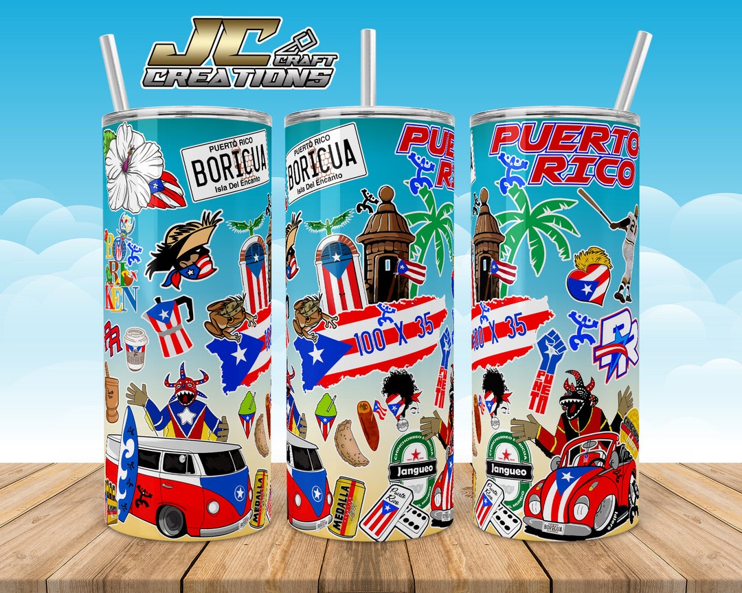 Tumbler Skinny 15oz, 20oz Puerto Rico, Boricua Sticker New Designs ...