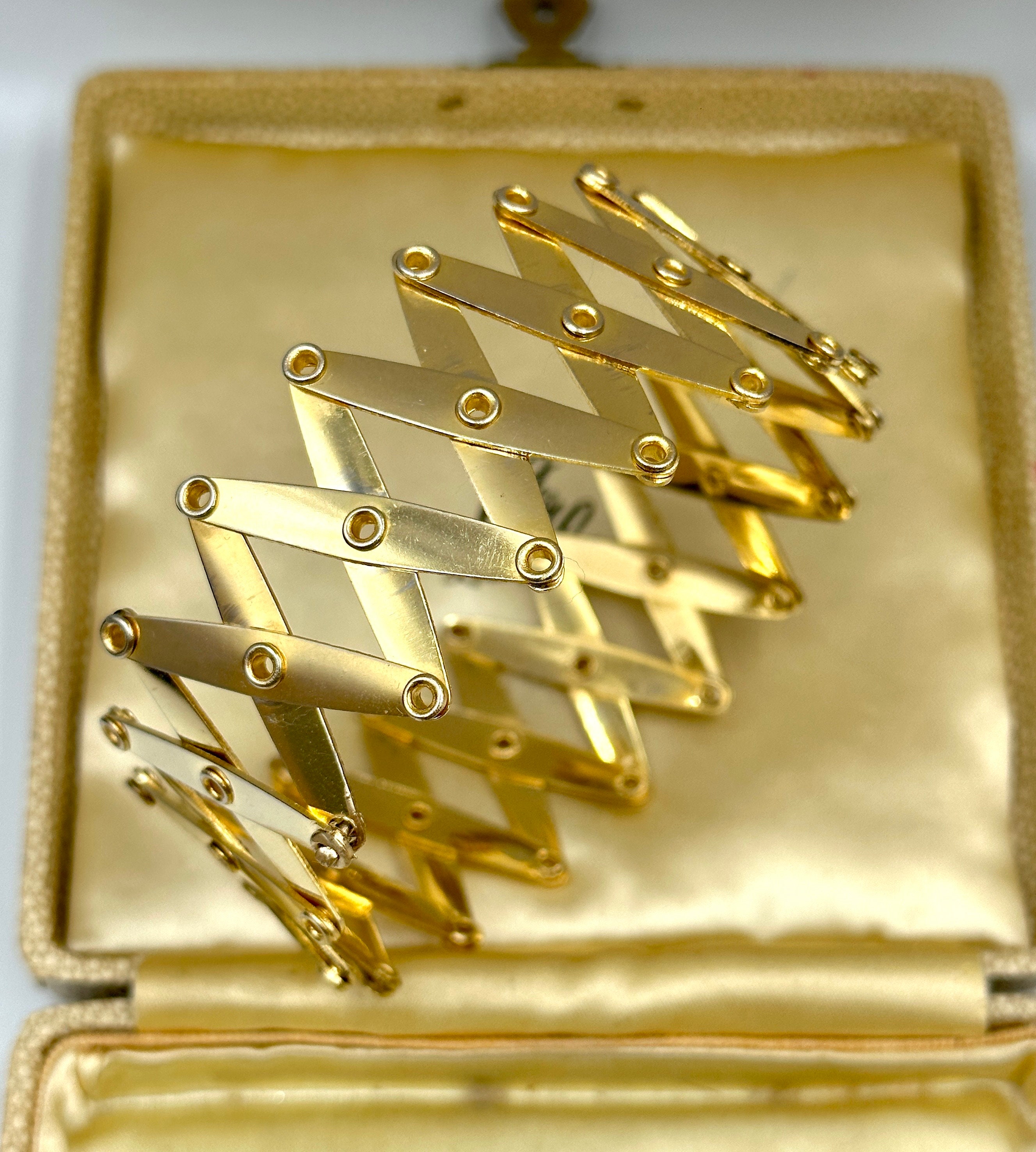 Vintage Expandable Gold Bracelet, Vintage Gold Cuff Bracelet, Statement ...