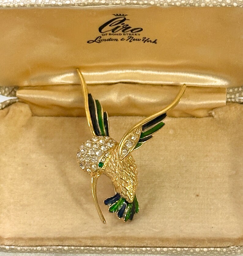 Vintage Hummingbird Brooch, Vintage 1980s Brooch, Animal Pin Brooch ...