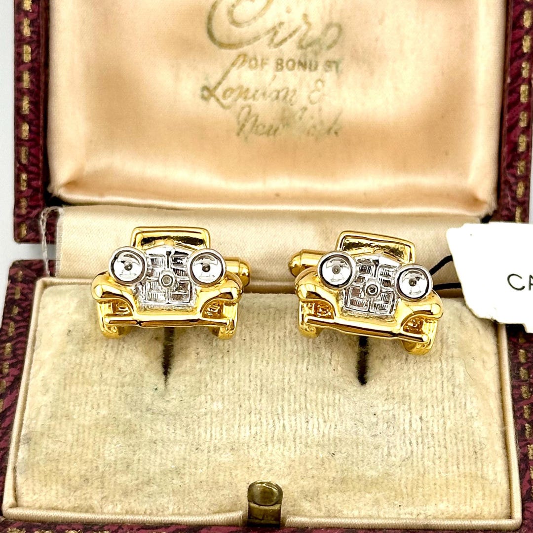 Vintage Gold Classic Car Cufflinks, Novelty Designer Cufflinks, Luxury ...