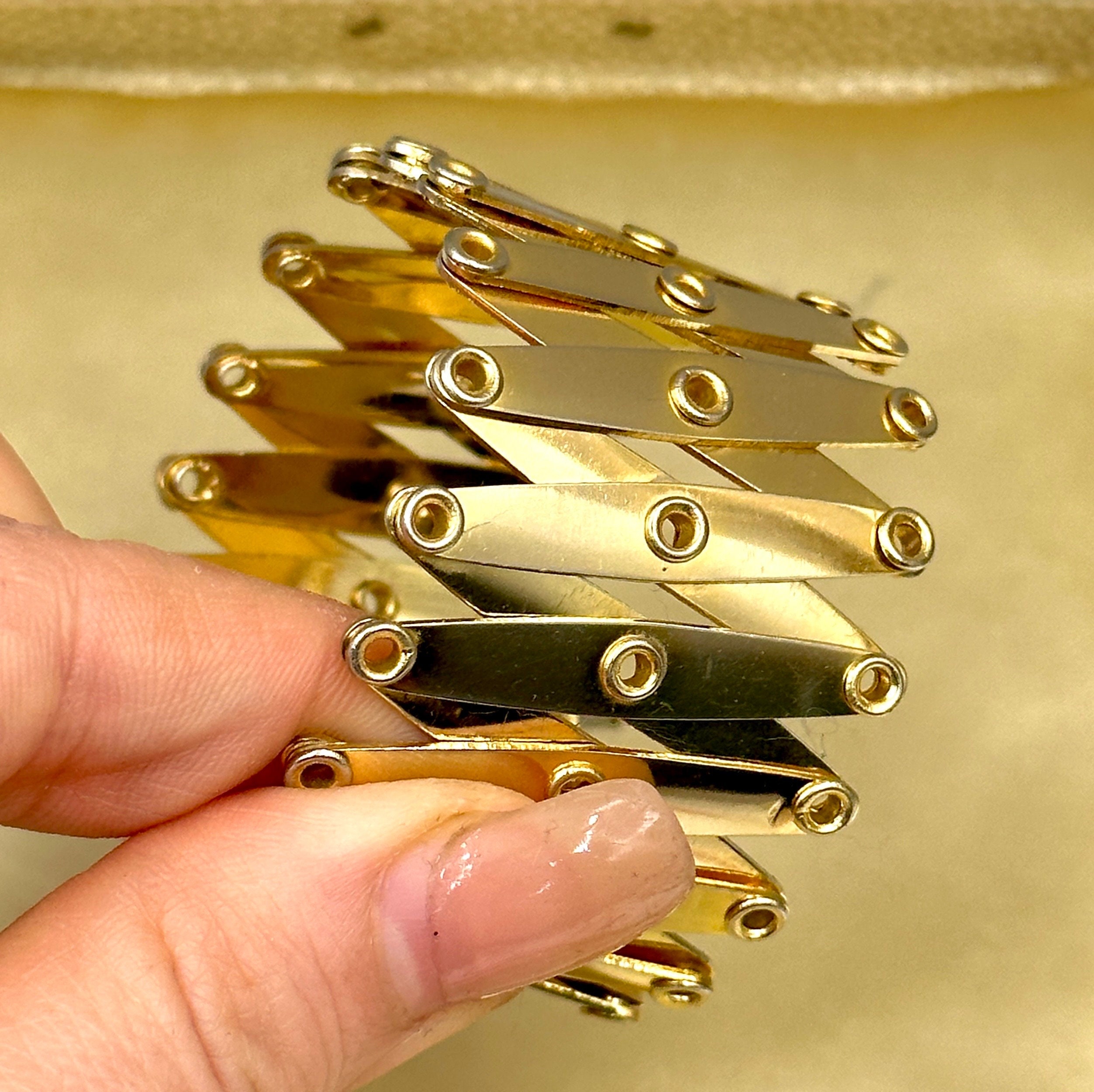 Vintage Expandable Gold Bracelet, Vintage Gold Cuff Bracelet, Statement ...