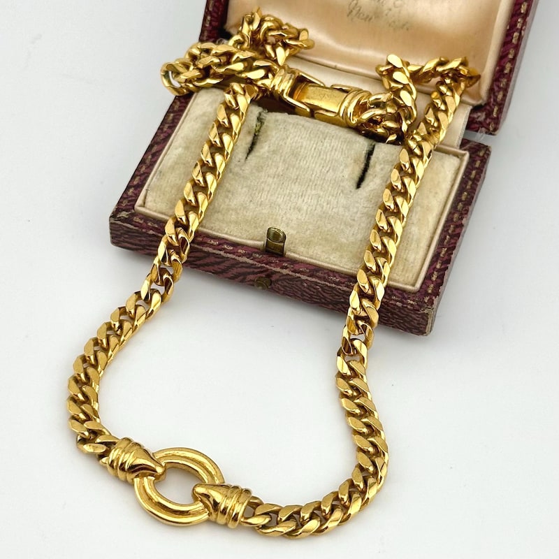 Gold Link Ring 80s - Etsy