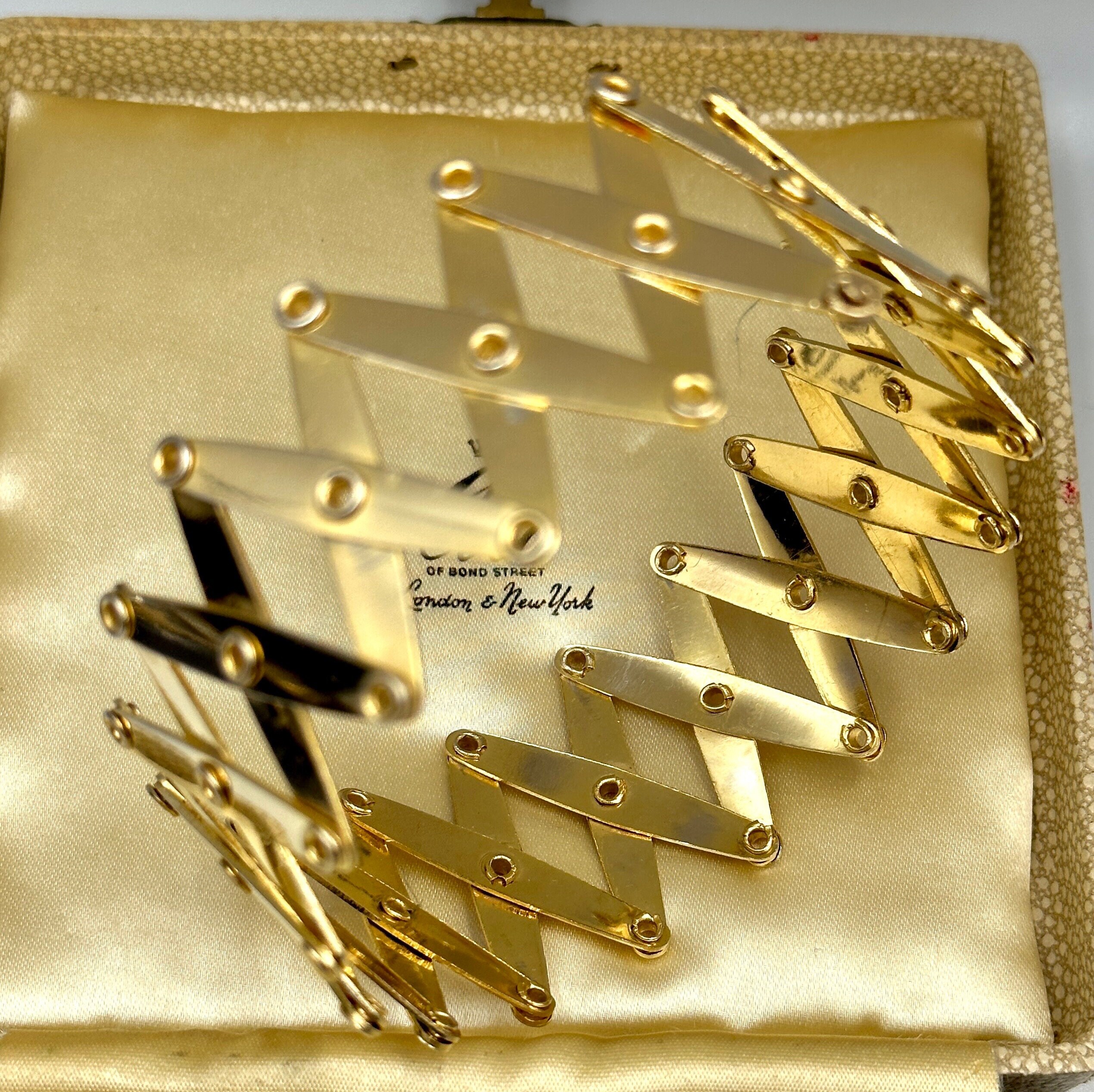 Vintage Expandable Gold Bracelet, Vintage Gold Cuff Bracelet, Statement ...