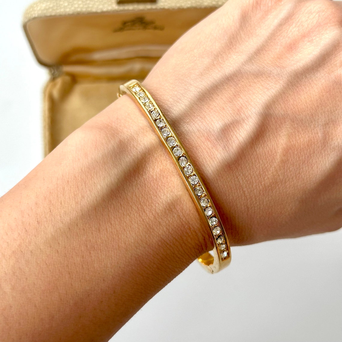 Dazzling Vintage 1980s Designer Monet 18ct Gold Plated Austrian Crystal ...