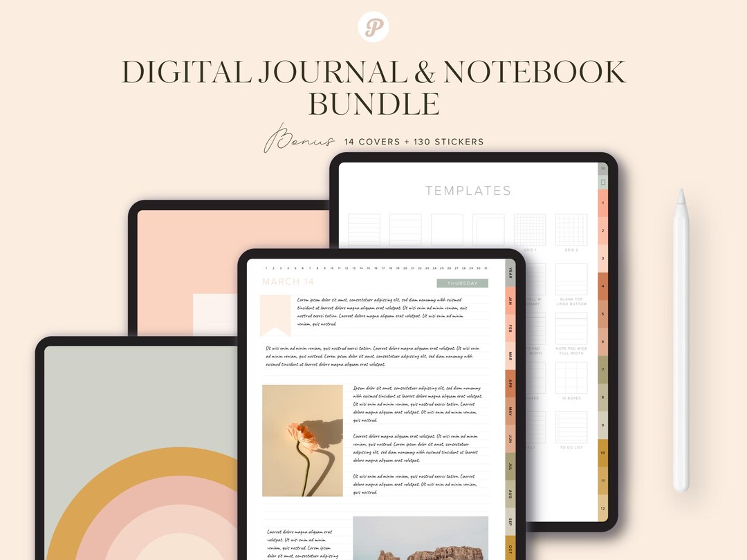 Goodnotes Journal and Notebook Bundle | Digital Journal | Goodnote iPad ...