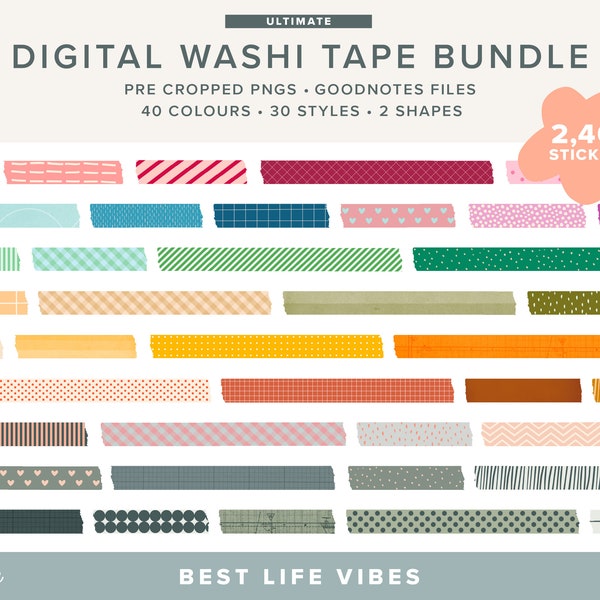 Digital Washi Tape - Etsy