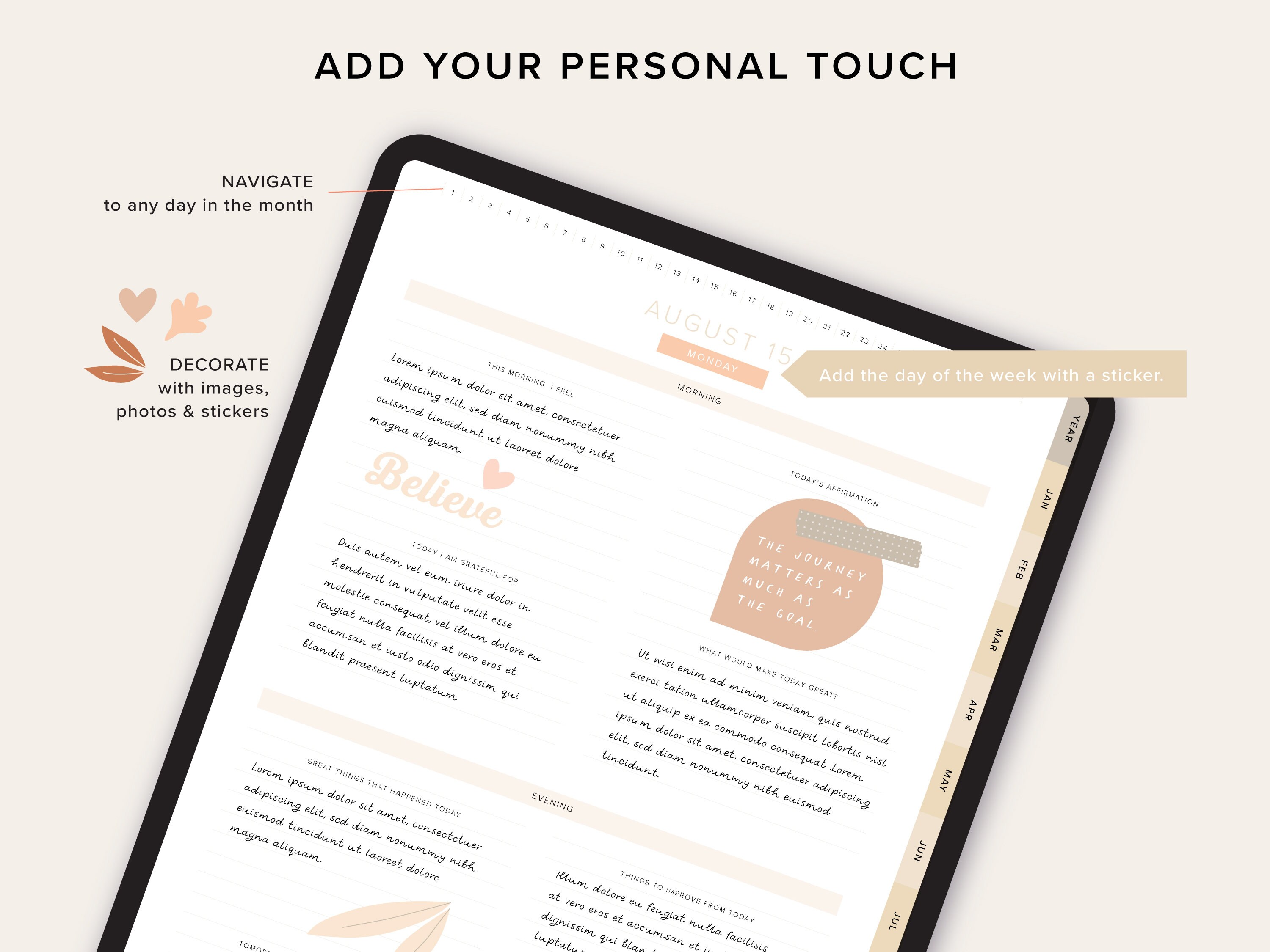 Goodnotes Gratitude Journal Digital Daily Diary Self Care - Etsy