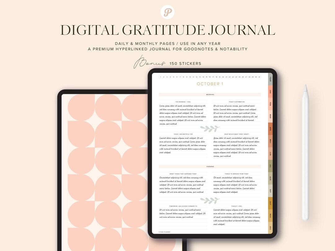 Goodnotes Gratitude Journal | Digital Daily Diary | Self Care ...