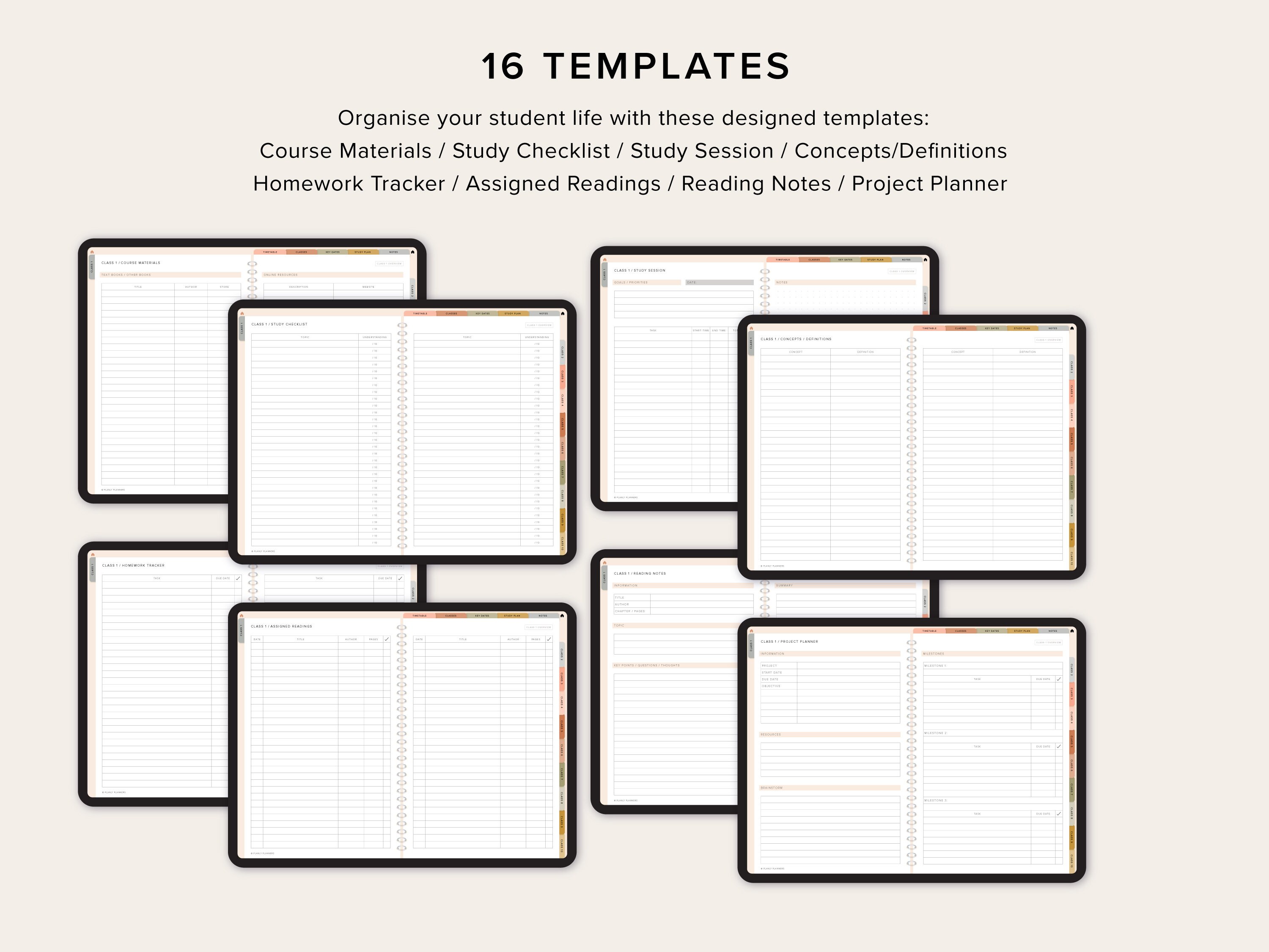 Goodnotes Student Planner Digital Planner Ipad Academic - Etsy