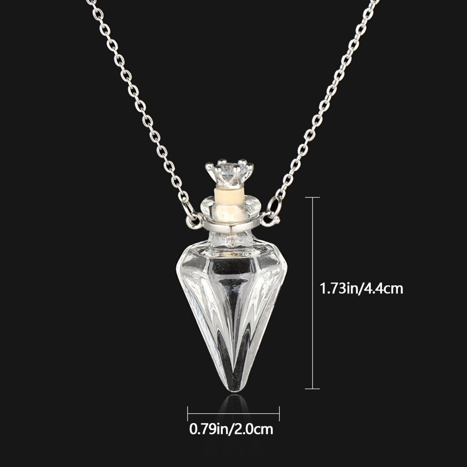 Vial Necklace Mini Bottle Necklace Gemstone Necklace - Etsy Australia