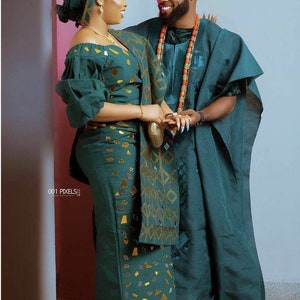 Aso Oke Outfit Ofi Outfits for Couple African Men Clothing - Etsy