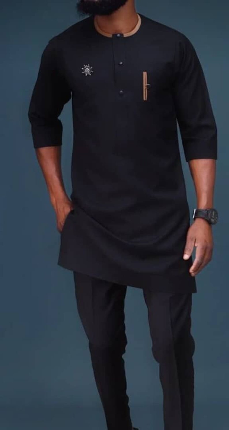 Navy Blue Outfit, African Men Clothing, African Men Outfit, African Men ...